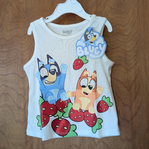 Bluey | Shirts & Tops | New Bluey Toddler Tank Top Sparkly | Poshmark